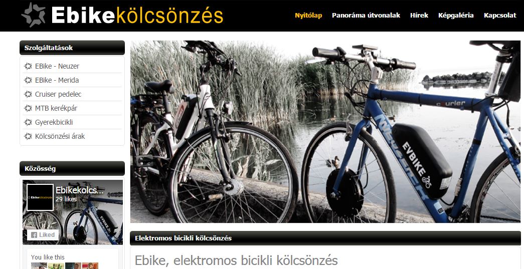 Kerékpár - Elektromos kerékpár bérlés | Bérléscentrum